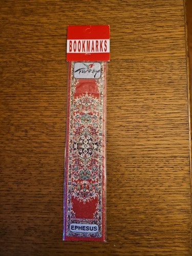 Miniature Woven Carpet Bookmark Tapestry Ephesus Turkey NEW RED | eBay