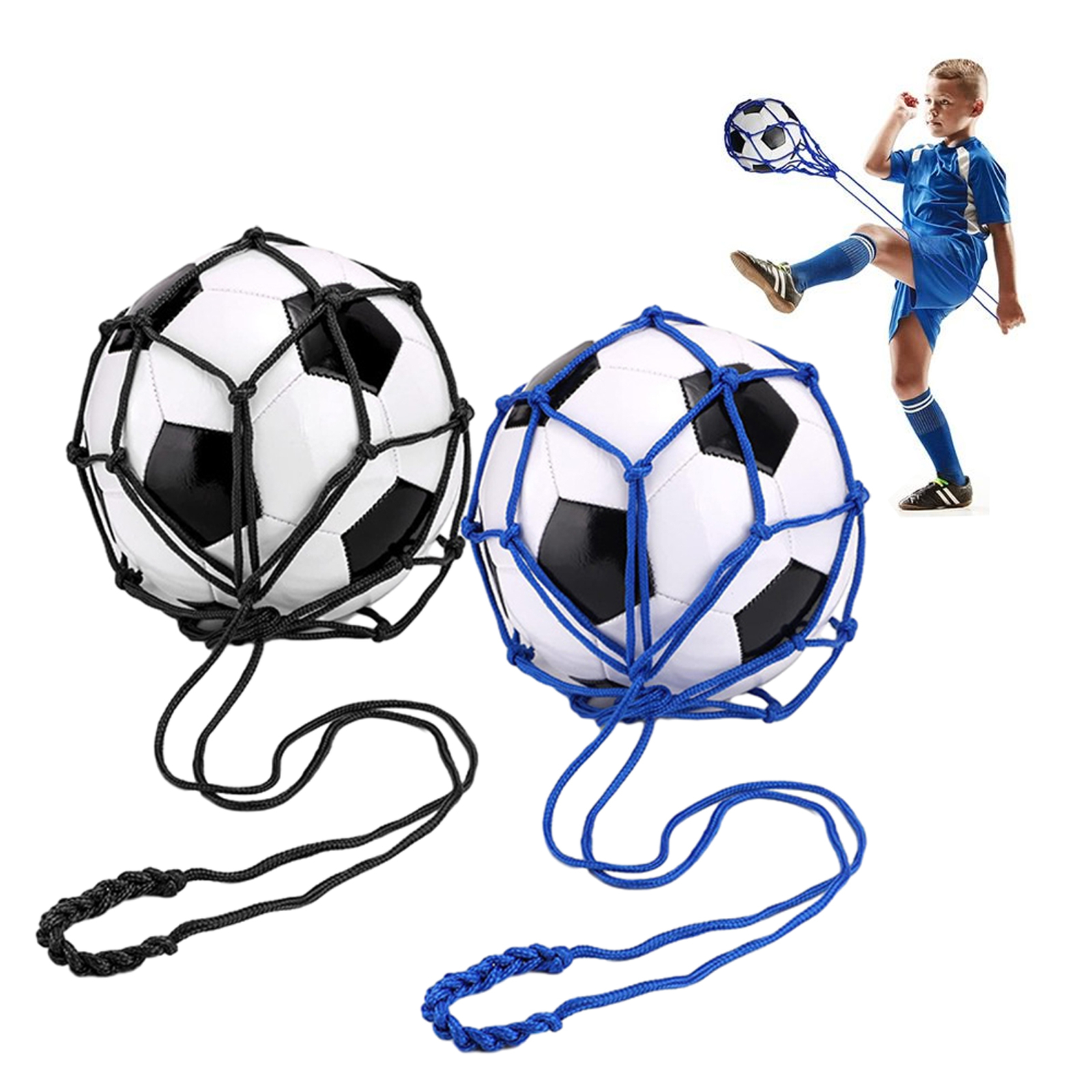 2pcs Solo Practice Football Kick Trainer Soccer Return Training ...