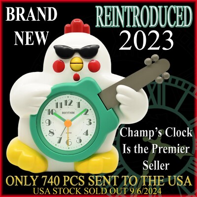 BRAND NEW! RHYTHM ROCK n’ ROLL CHICKEN ALARM CLOCK CRE321UR03 Speak up ...