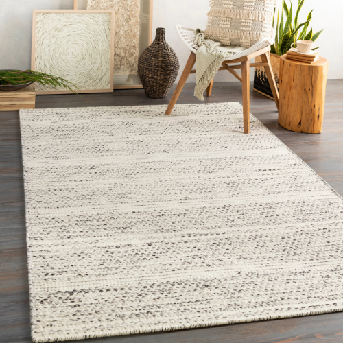 Cream/Charcoal 100% Hand loom Wool Area Rug, Custom area Carpets, Hand ...