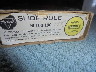 Slide Rule, Vintage PICKETT No. N-500-ES "All Metal" Slide Rule, C 1962 ...