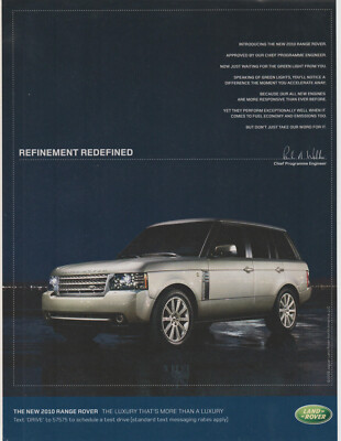 2010 Land Rover Range Rover - "Refinement Redefined" Luxury SUV - Print ...