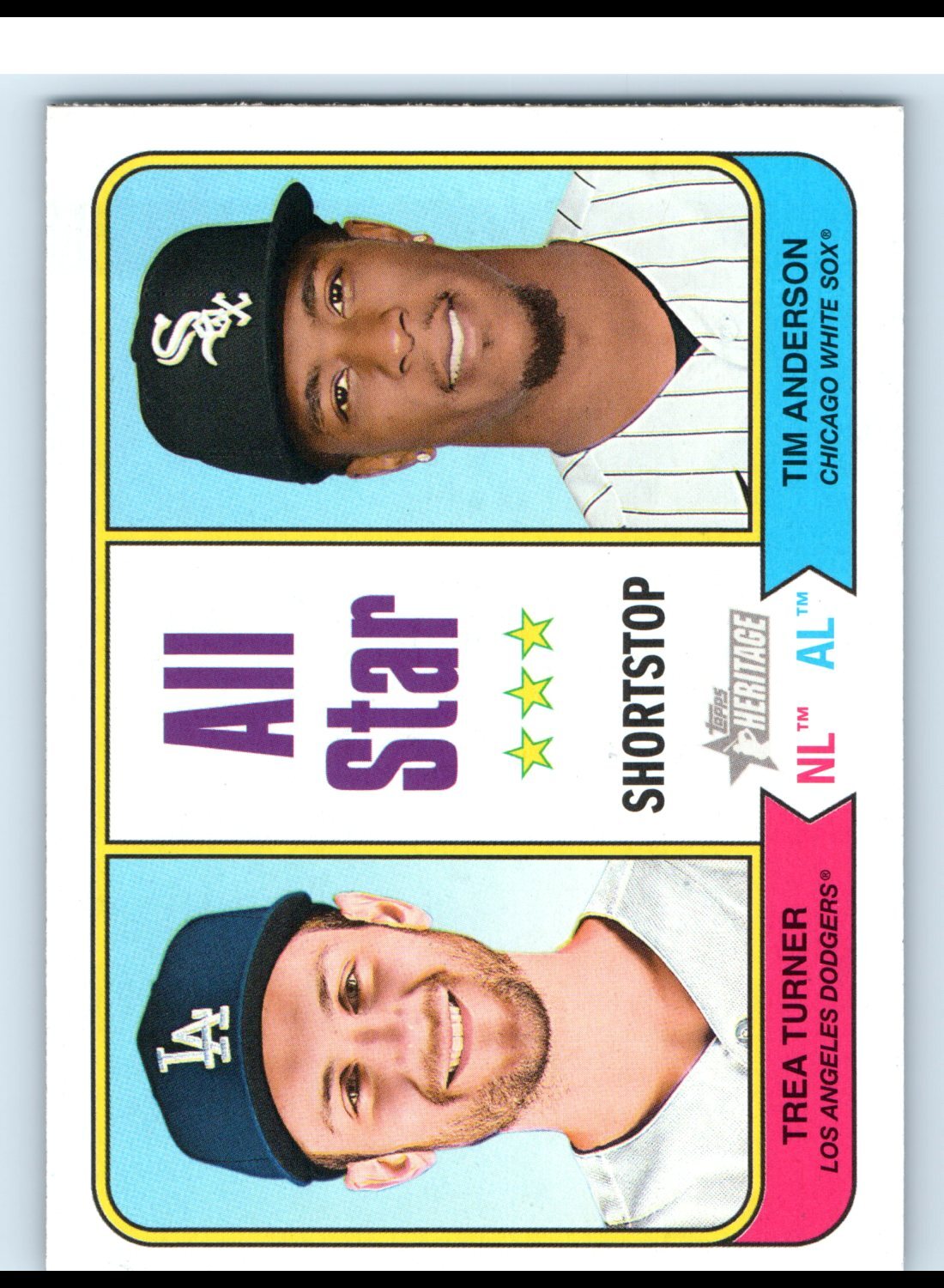 2023 Topps Heritage Baseball #335 All Star Shortstop Trea Turner / Tim ...