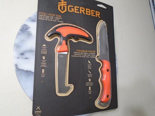 Gerber Freeman Guide Fixed Blade Knife Vital Saw 2 Pc Hunter Set Orange ...