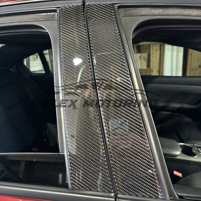 2014-2019 Cadillac CTS USA Made Real Carbon Fiber Black Pillar Post ...