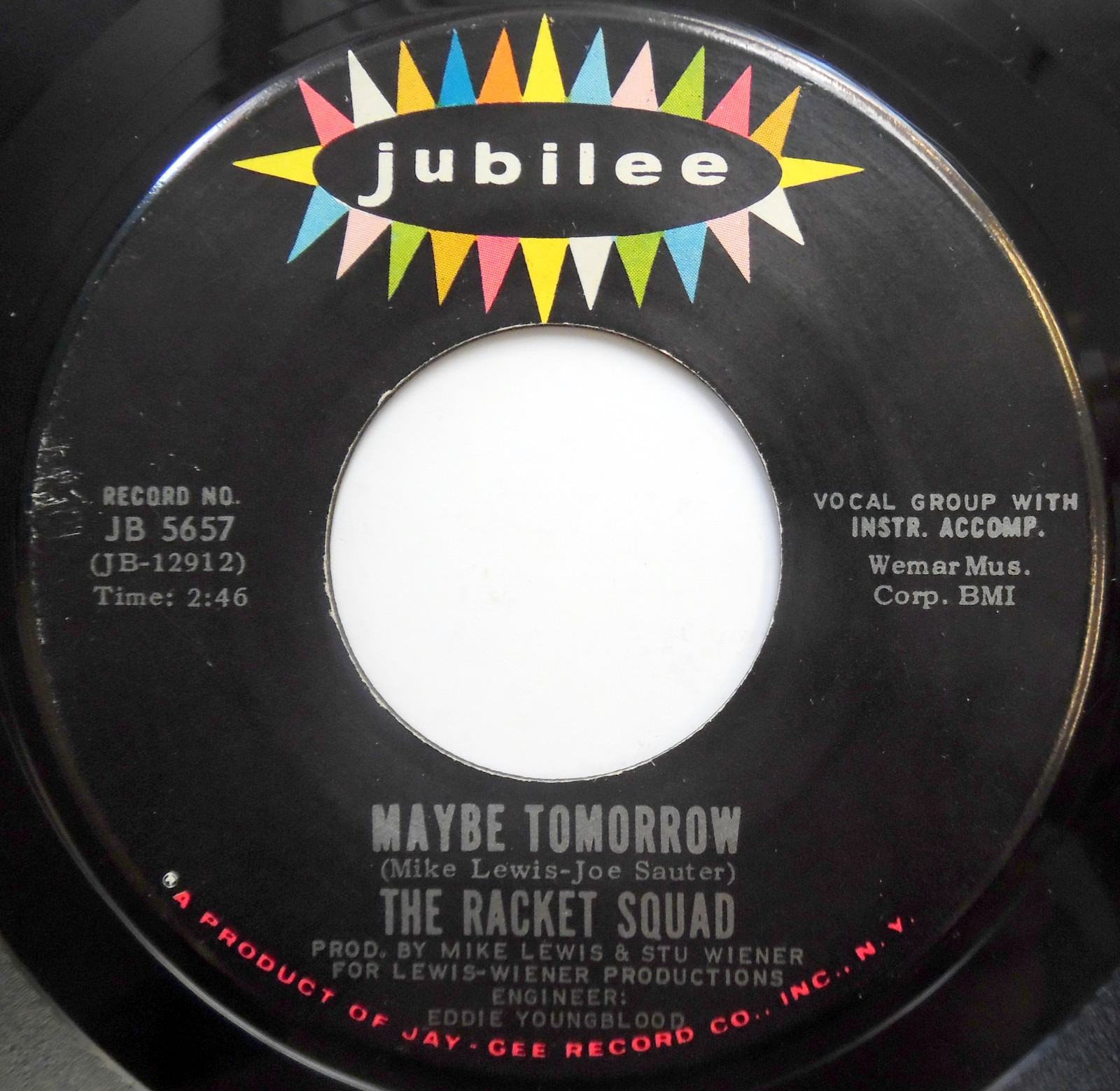 RACKET SQUAD 45 Maybe Tomorrow / I'll Never Forget Your NEAR MINT Psych ...