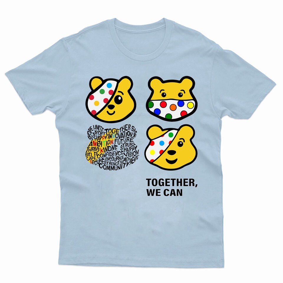 Pudsey Bear Kids T-Shirt Children In Need Spotty Day School Girls Boys ...