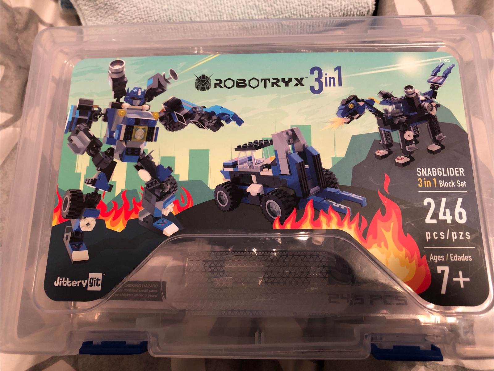 Robotryx Snabglider 3 in 1 Block Set 246 Pcs Unisex Kids Play Toy for ...