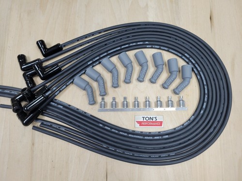 Ceramic 42" 8.5mm MSD Spark Plug Wires LS Coil Relocation kit LSX LS1 ...