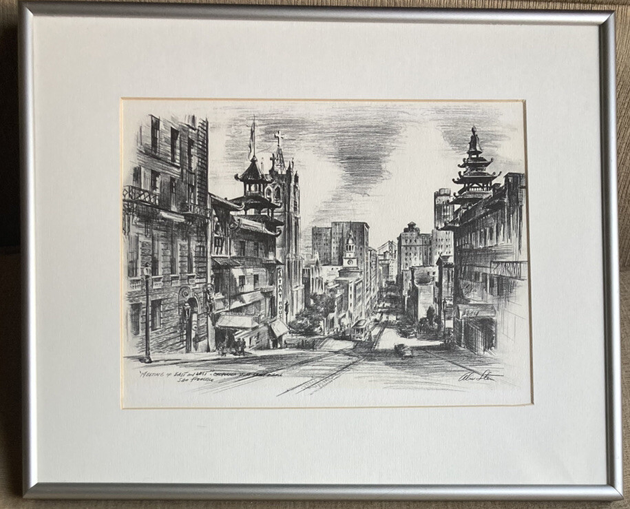 c.1940’s Artist Alexander Alec Stern Etching Signed San Francisco ...