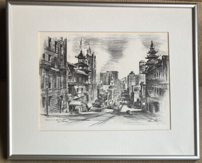 c.1940’s Artist Alexander Alec Stern Etching Signed San Francisco ...