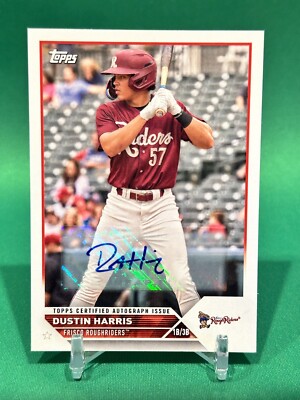 2023 Topps Pro Debut Dustin Harris #PD-194 Auto Roughriders Texas ...