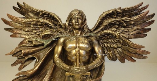 Six Winged Seraphim Guardian Angel W Serpent Sculpture Statue Bronze ...