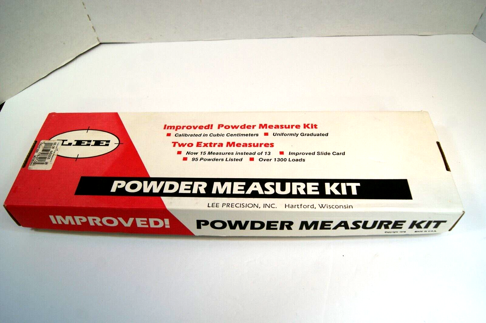 Lee Precision Reloading Improved Powder Measure Kit 15 Measures Slide ...