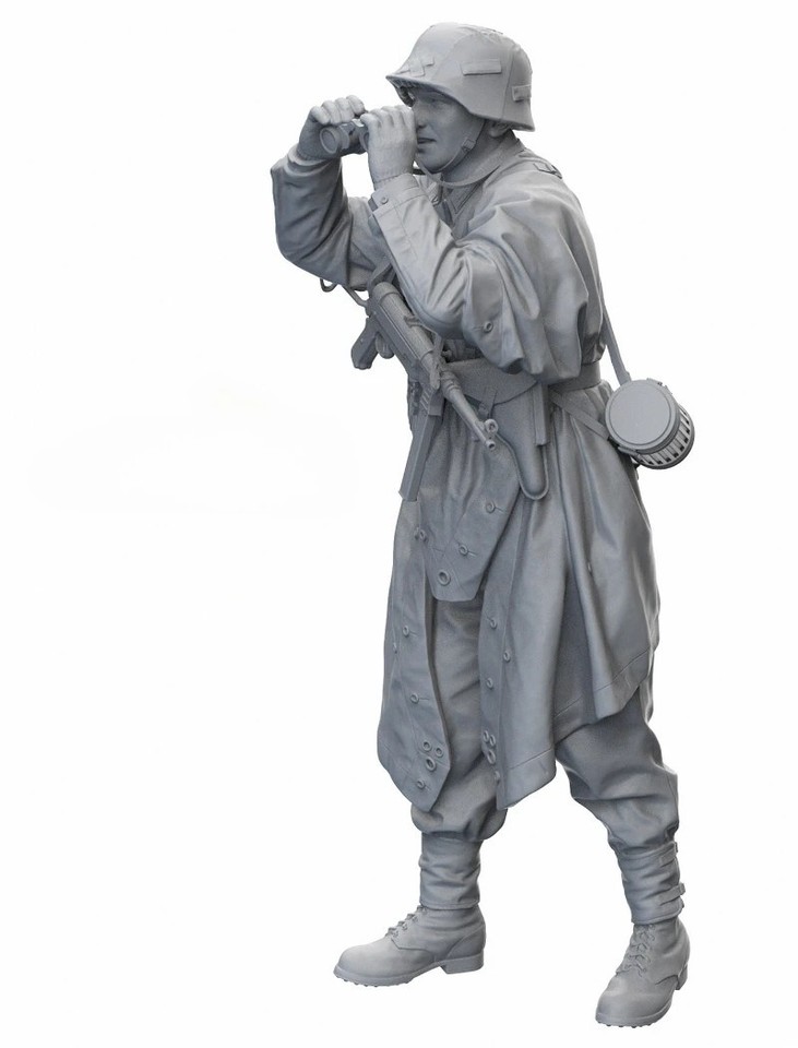 1/16 Scale Die-Cast Resin Figure Model Kit WWII German Field Commander ...