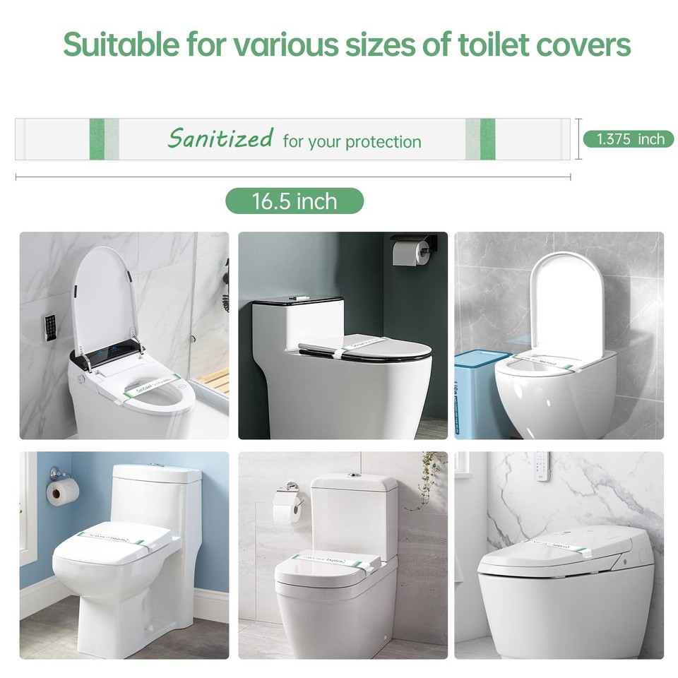 Printed Toilet Seat Bands,Toilet Strips,Hotel Essentials Paper Toilet ...