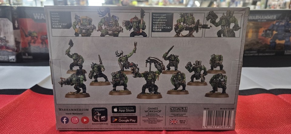 Games Workshop Warhammer 40k Ork Boyz 10 Mini Figures- 4 Boxes All ...
