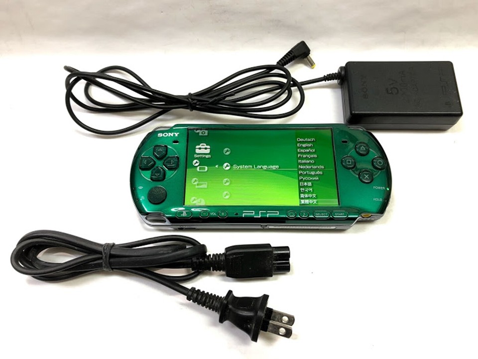 SONY PSP Playstation Portable Spirited Green PSP - 3000 SG Cable ...