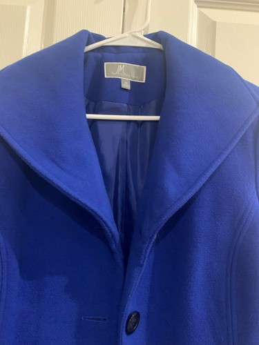 JM collection women’s wool Blend coat Jacket Blue - Size Medium | eBay