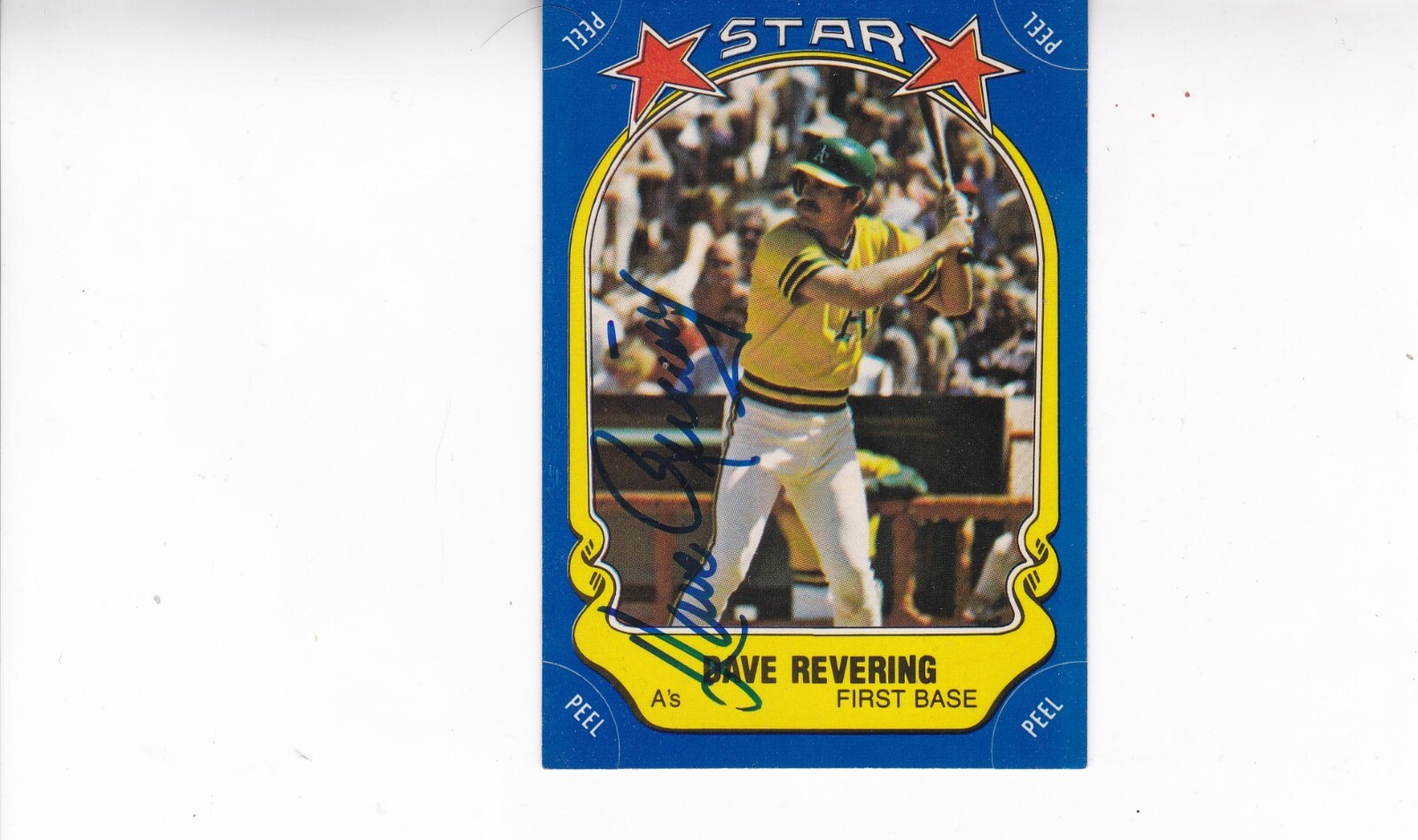 1981 Fleer Star Sticker Baseball #4 Dave Revering Oakland Athletics ...
