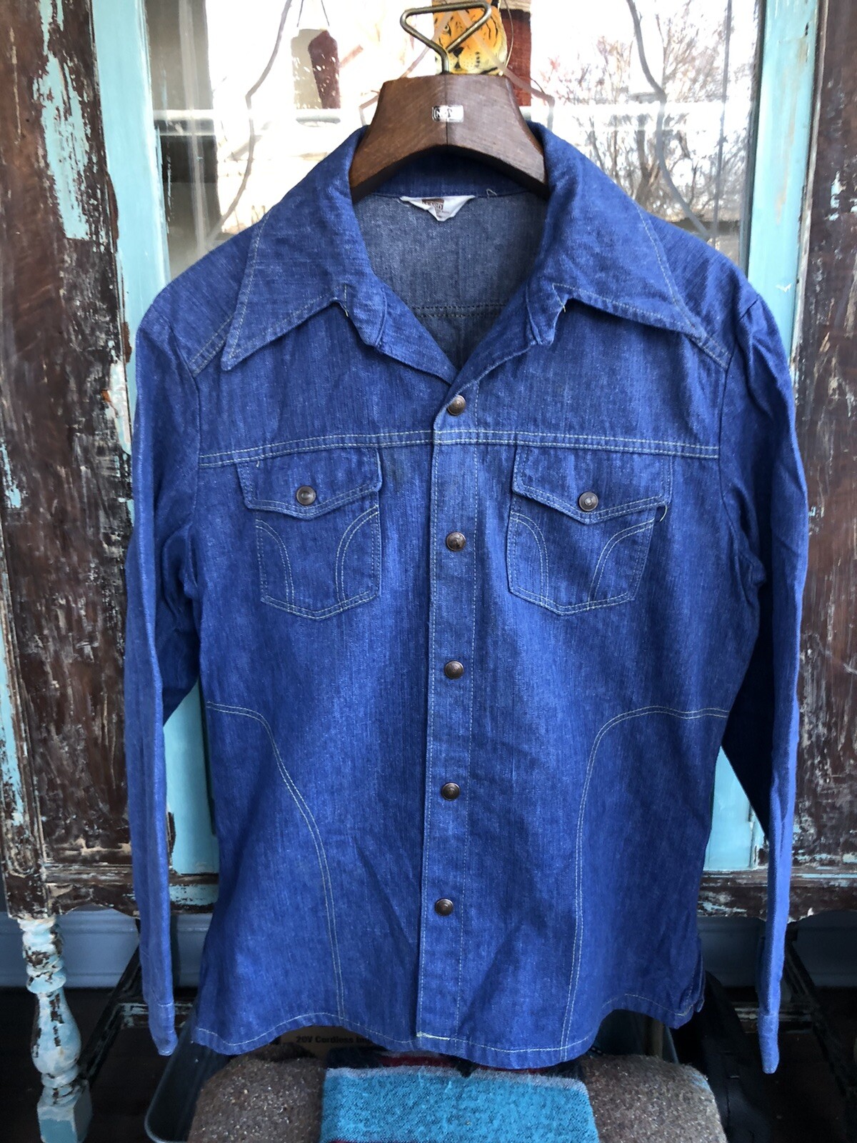 Vintage Early 80’s Montgomery Ward Denim Jacket, Bras… - Gem