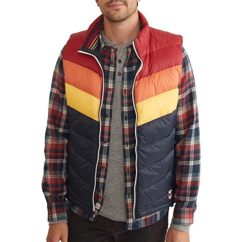 Marine Layer Archive Colorblock Reversible Puffer Vest - Men's Sunset ...