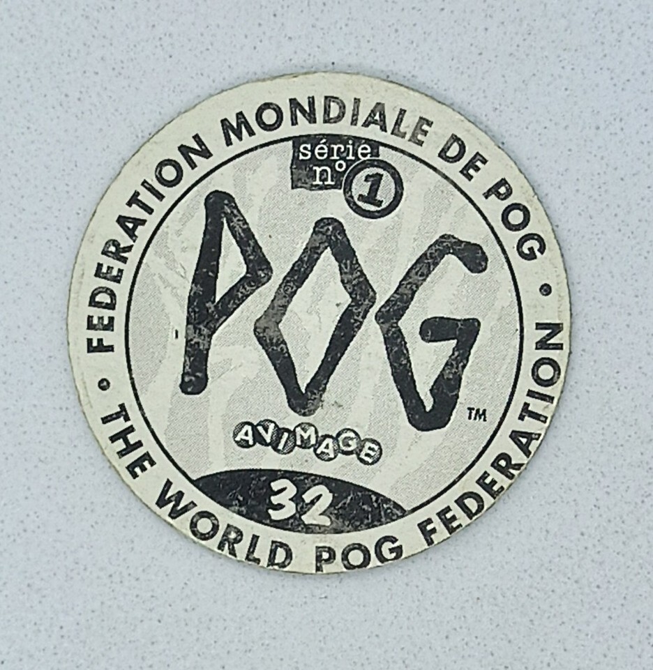 Pog Pogman 32 Série 1 Avimage Pogs Kini Kinis Slammers Caps Flip Tazos ...