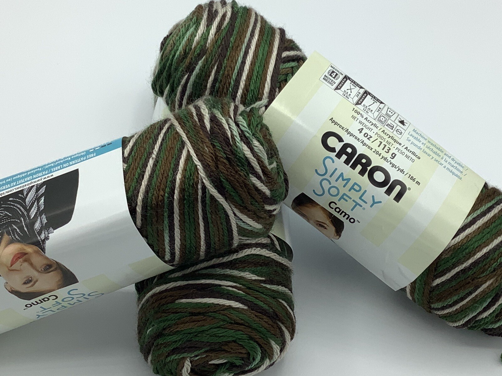 5 Balls of Caron Simply Soft Yarn & Simply Soft Stripes Golden - mixed ...