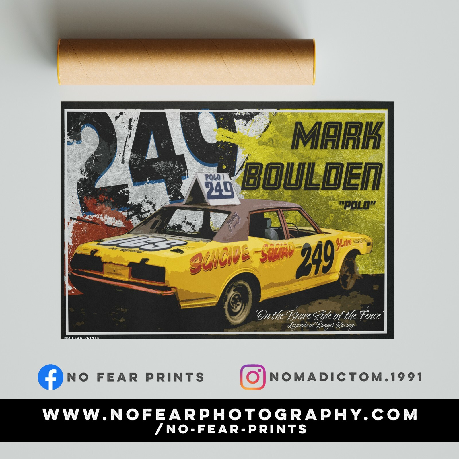 Mark Boulden Banger Racing Poster Motorsport A4 A3 A2 Wall Art. Suicide Squad | eBay UK