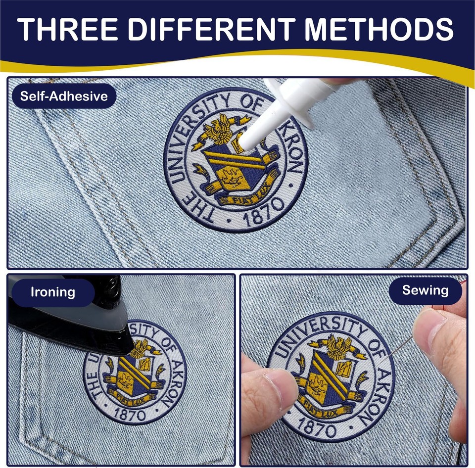 University Of Akron Logo Iron On Patch - Sew Patch - Embroidered Patch ...