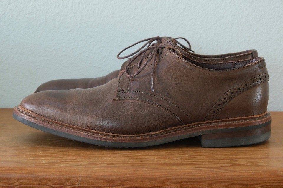 Allen Edmonds MacKenna (2790) Derby Blucher Brown Tumbled 10D Dainite ...