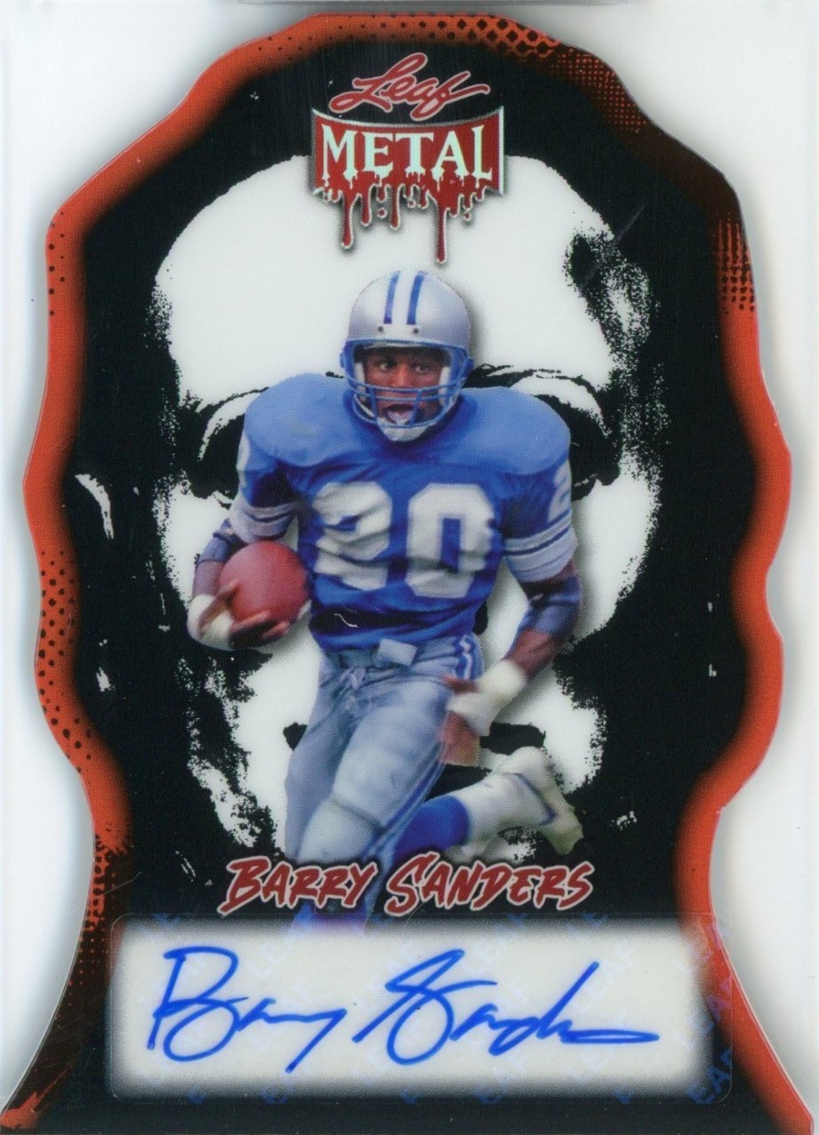 2025 Leaf Metal Halloween - Mask Barry Sanders #M-BS1 Orange Prismatic ...