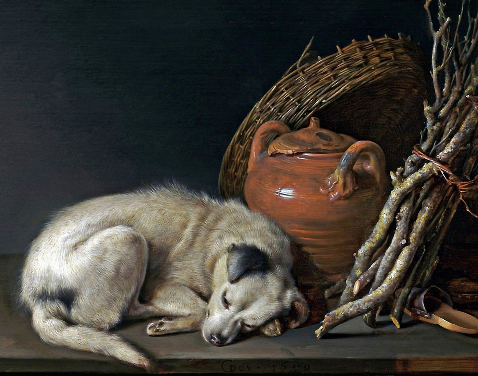 Sleeping Dog painting by Dou Pets Art Repro Giclee | eBay