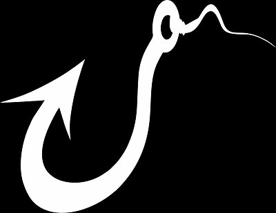 FISHING HOOK STICKER CAR WINDOW BUMPER DECAL | eBay