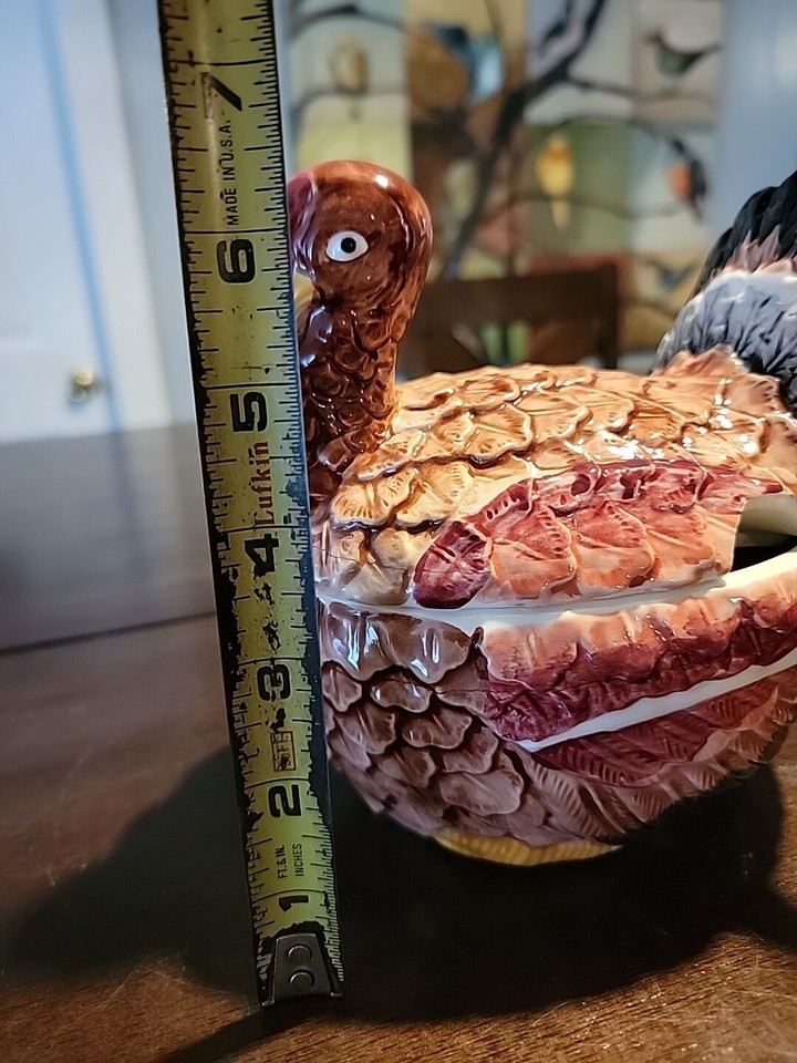 Vintage Figural Thanksgiving Turkey Soup Tureen Bowl Dish Decorative ...