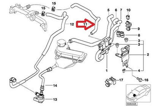 Genuine BMW X5 E53 Heater Hose - Engine Inlet to Water Valve ...