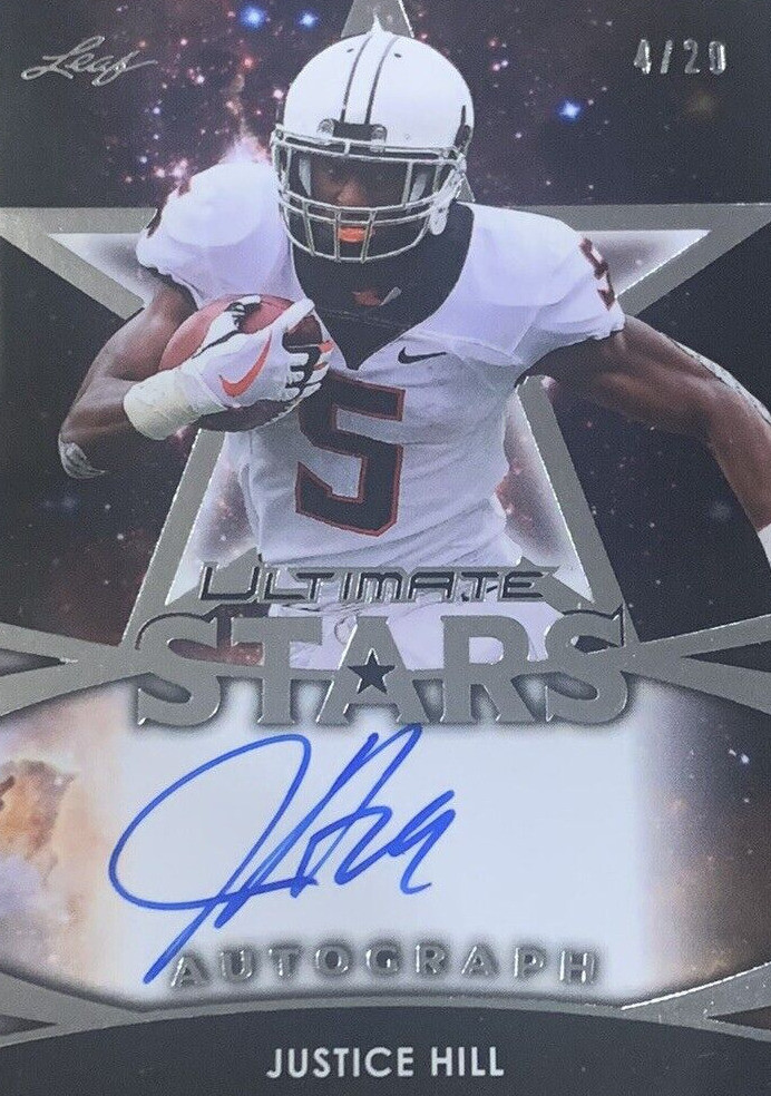 2019 Leaf Ultimate - Ultimate Stars Autographs #SA-JH1 Justice Hill /20 ...