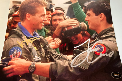 Tom Cruise + Val Kilmer Signed (TOP GUN) 8x10 Authentic Original ...