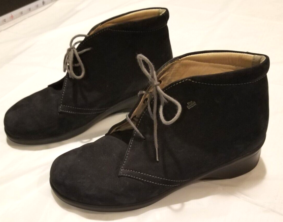 Finn Comfort Boots Women's Sz 6 US or 4 UK Suede Ankle Booties Wedge ...