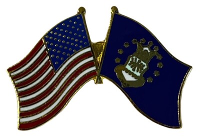 Pack of 3 USA & Air Force Wavy Flags Motorcycle Hat Cap Lapel Pin M-062 ...
