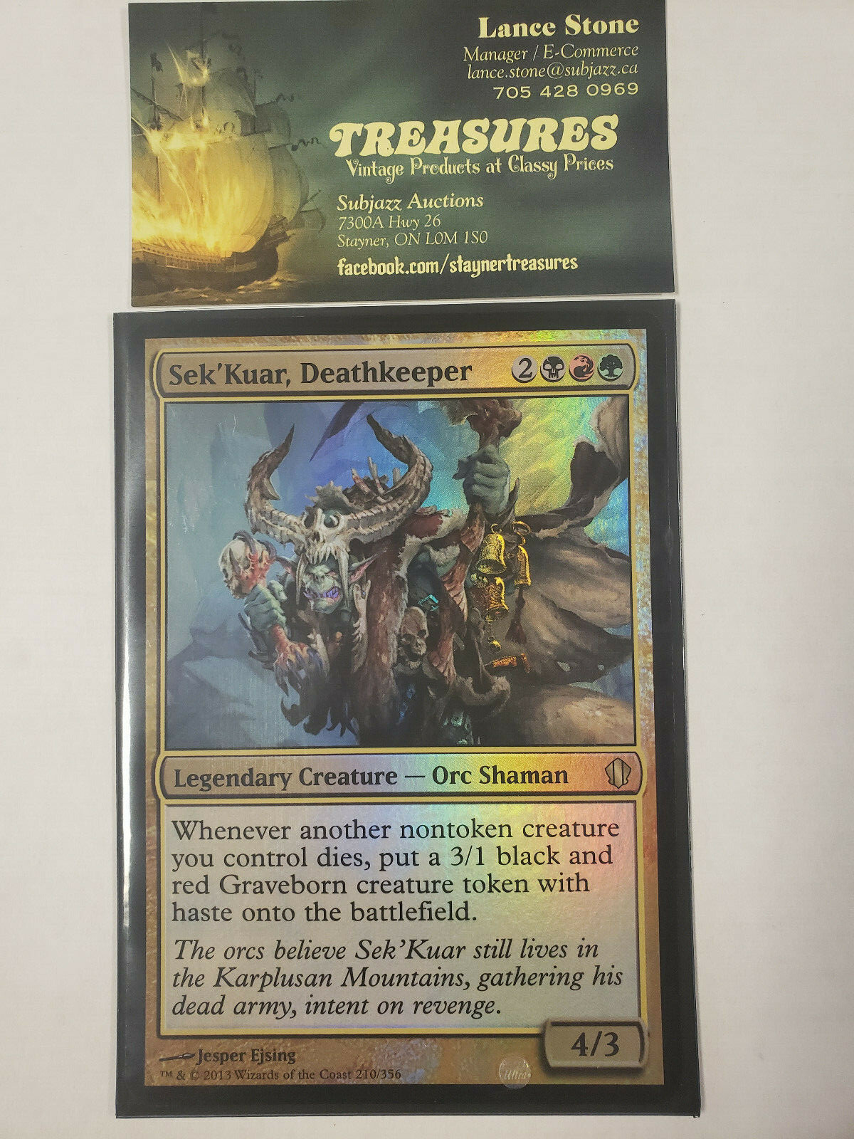 MTG Sek'Kuar, Deathkeeper (oversized) Commander Foil 2013 | eBay