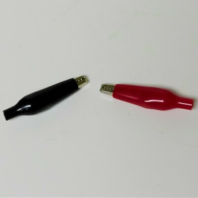 Supco T1197 Medium Alligator Clips with Insulators Red and Black Pack ...