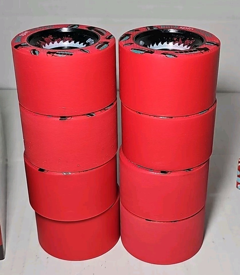 Backspin Revenge Max - Red 95A Roller Skate Jam Wheels 62x38 8 Pack NEW ...