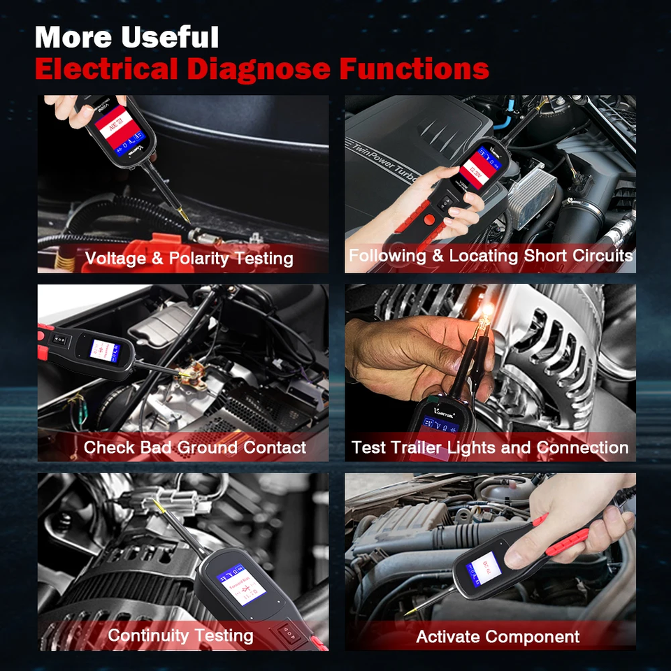 V200 Power probe Voltmeter Test Light Continuity Relay Electrical ...