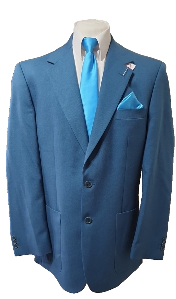 Cruise by Wellington Patch pocket Blazer sports Jacket 44"R Teal blue ...