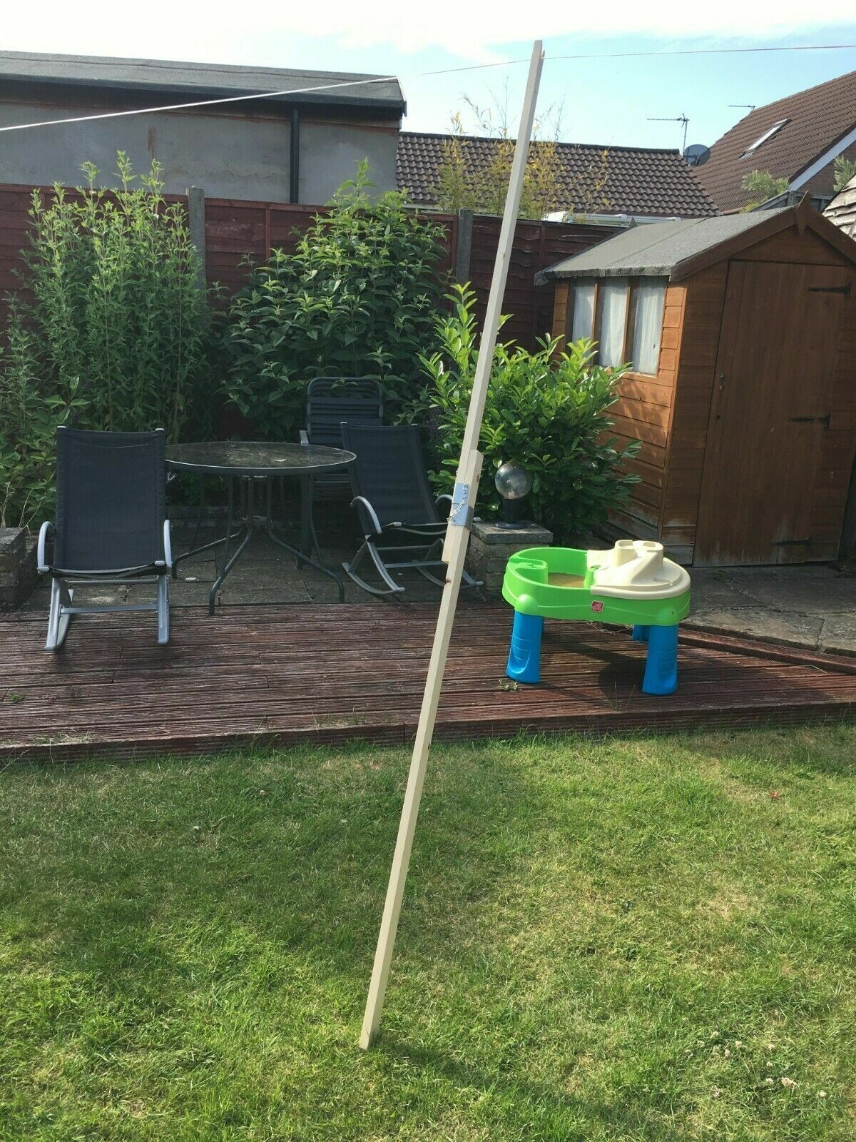 Wooden Extendable Washing Line Prop Pole UK Handmade NaturalWood ...