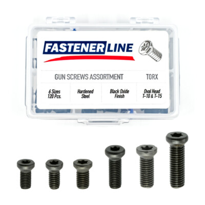 FastenerLine Small Weaver-Oval Head Torx Gun Screws Assortment (120 ...