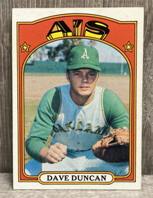 DAVE DUNCAN 1972 TOPPS BASEBALL CARD #17 OAKLAND ATHLETICS | eBay