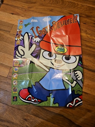 PaRappa the Rapper POSTER INSERT ONLY NO GAME OR CASE Sony PlayStation ...