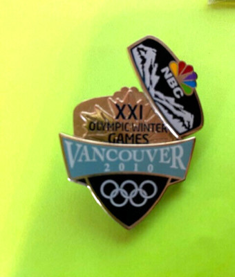VANCOUVER OLYMPICS NBC MEDIA GUEST PIN OPENING CLOSING SILVER TOP ...